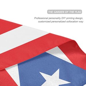 Puerto Rico Garden Flag Puerto Rico Flag Double Sided Polyester Flag Small Yard Flag for Holiday Outdoor Decorations 12x18 Inch