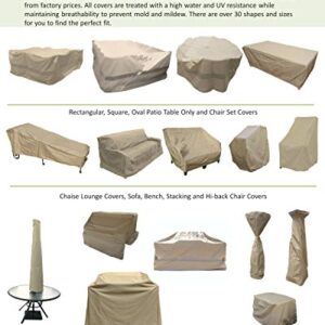 Over Sized Sofa Cover - Weatherproof Your Patio Furniture in Neutral Taupe 93.5" L x 45" D x 39" H