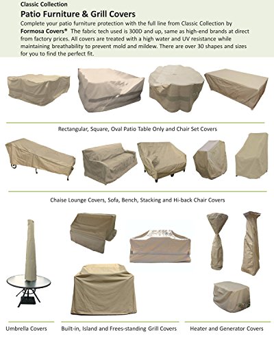 Over Sized Sofa Cover - Weatherproof Your Patio Furniture in Neutral Taupe 93.5" L x 45" D x 39" H