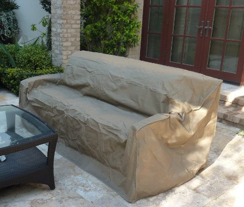 Over Sized Sofa Cover - Weatherproof Your Patio Furniture in Neutral Taupe 93.5" L x 45" D x 39" H