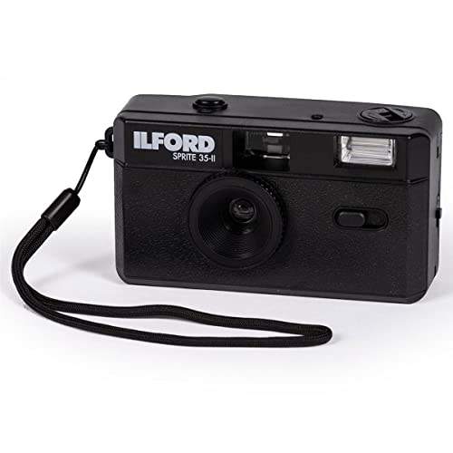 Ilford Sprite 35-II Reusable/Reloadable 35mm Analog Film Camera (Black)