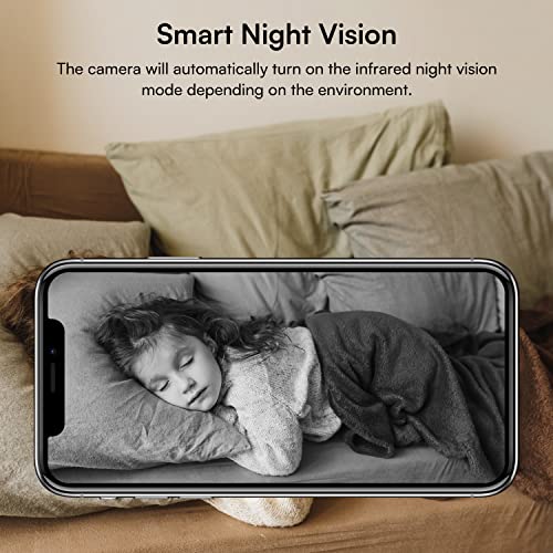 XVIM 3MP Light Bulb Security Camera, WiFi Home Light Bulb Camera, 360° Degree Pan/Tilt View Night Vision, Indoor/Outdoor, Motion Detection