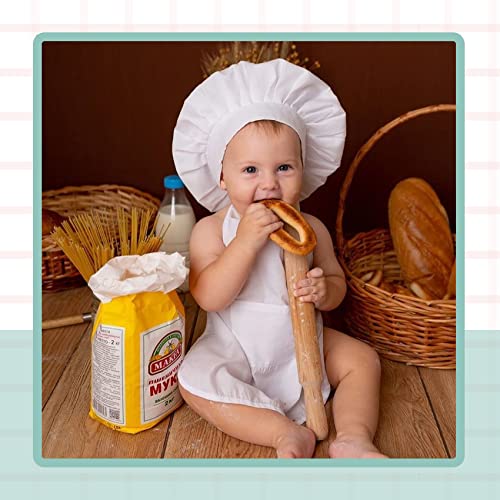 KHC-KHF Newborn Baby Photography Prop Baby Chef Outfits Chef Hat Apron Set Infant Baby Chef Costume Newborn Photography Outfits Boy Toddler Chef Hat And Apron