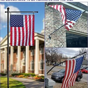 Balie Space 10FT Tall Freestanding Flag Pole for 3x5 Feet American Flag, Adjustable Garden Flagpole Stand with 5 Spikes Base for Outdoor Yard, 10 Feet