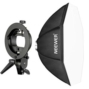 neewer 32×32 inches/ 80×80 centimeters octagonal speedlite softbox with s-type bracket holder, bowens mount for nikon, canon, sony, pentax, olympus, panasonic and other strobe flashes