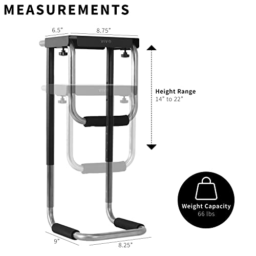 VIVO Heavy Duty Adjustable Under-Desk PC Mount Computer Case Holder Supports up to 66 lbs, MOUNT-PC04A