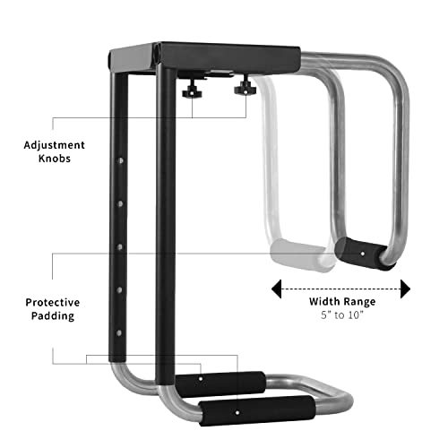 VIVO Heavy Duty Adjustable Under-Desk PC Mount Computer Case Holder Supports up to 66 lbs, MOUNT-PC04A