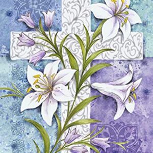 Toland Home Garden 112586 Easter Lilies Easter Flag 12x18 Inch Double Sided Easter Garden Flag for Outdoor House religious Flag Yard Decoration