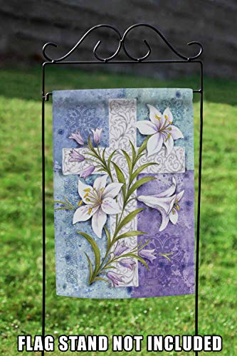 Toland Home Garden 112586 Easter Lilies Easter Flag 12x18 Inch Double Sided Easter Garden Flag for Outdoor House religious Flag Yard Decoration