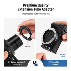 NEEWER Wide Angle Lens Compatible with Canon G7X Mark III Camera, 2 in 1 18mm HD Wide Angle & 10x Macro Additional Lens with Extension Tube, Bayonet Mount Lens Adapter, Cleaning Cloth