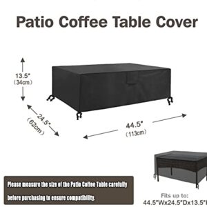 SIRUITON Patio Furniture Cover Set ,Fit for 4 Pieces Patio Outdoor Rattan, Wicker Chair Conversation Furniture Sets,Heavy Duty Durable and Water Resistant Fabric (Black)