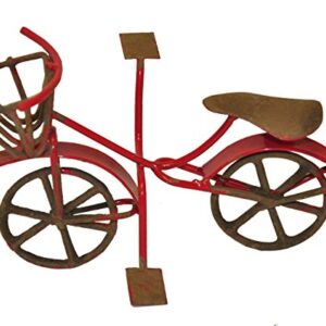 G & F Products MiniGardenn 10022 Fairy Garden Miniature Mini Bicycle, Red