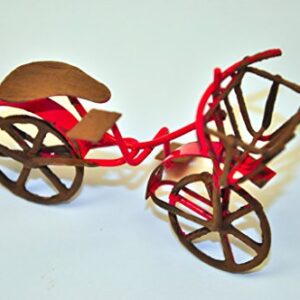 G & F Products MiniGardenn 10022 Fairy Garden Miniature Mini Bicycle, Red