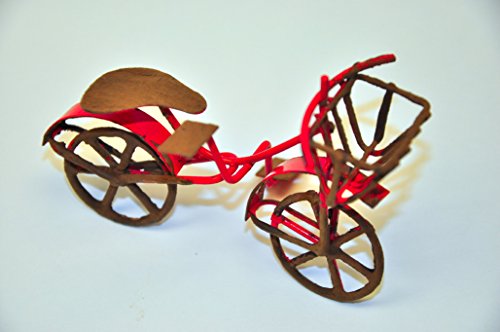 G & F Products MiniGardenn 10022 Fairy Garden Miniature Mini Bicycle, Red