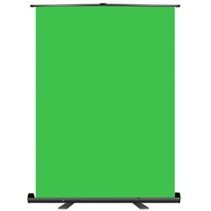 neewer 148x180cm green screen green backdrop, portable collapsible chromakey background, pull-up style with auto-locking frame, solid aluminium base for photo video, live game, tiktok video