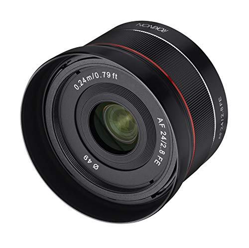 Rokinon AF 24mm f/2.8 Wide Angle Auto Focus Lens for Sony E-Mount, Black (IO24AF-E)