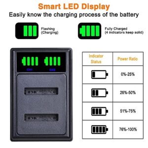 Li-40B Li-42B NP-45 NP-45A NP-45S EN-EL10 D-Li63 Li108 NP-80 KLIC-7006 Battery and Charger Compatible with Nikon Coolpix S4000 S210 S220 S230 S570 FinePix XP50 XP60 XP70 XP80 XP90 T350 T360 T400