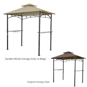 Garden Winds Replacement Canopy Top Cover for The LED Lighted Grill Gazebo - RipLock 350