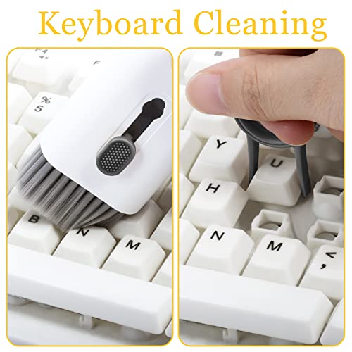 Walrfid Airpods Electronic Screen 7 in 1 Cleaner Kit Laptop Keyboard Cleaning Tool for ipad/iwatch/Computer/Phone/MacBook with 5ml Touchscreen Cleaners Mist (Grey)