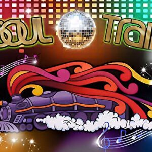 70's Soul Train Theme Photography Backdrop 70's and 80's Disco Dancing Prom Party Decoration Supplies Neon Glow Photo Background Studio Props Banner 7x5ft