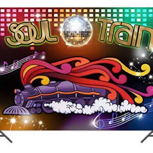 70's Soul Train Theme Photography Backdrop 70's and 80's Disco Dancing Prom Party Decoration Supplies Neon Glow Photo Background Studio Props Banner 7x5ft