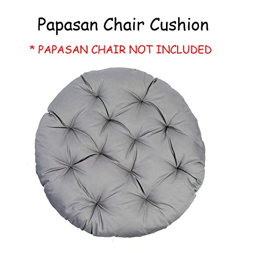 Mustbe Strong Beige Papasan Chair Cushion, Garden Round Seat Pads in Water Resistant Fabric Hammock Swings Chair Cushion for Indoor Outdoor(Not Include Chair),51.2x51.2inch