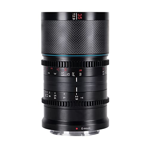 SIRUI Saturn 35mm T2.9 1.6X Full Frame Carbon Fiber Anamorphic Lens, Lightweight Cinema Lens for Drones, Handheld Gimbal Stabilizers (E Mount, Natural Flare)