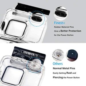 FINEST+ 60m Waterproof Housing Case for GoPro Hero 8 Black Diving Protective Housing Shell with Bracket Accessories for Go Pro Hero8 Action Came Rubber Material Pins Protect The Power Botton