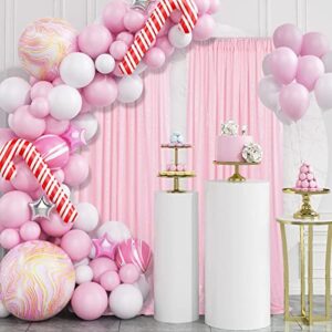 Pink Sequin Backdrop 2 Pieces 2ftx8ft Photography Background Party Curtain Glitter Wedding Backdrop Fabric