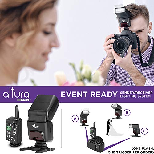 Altura Photo AP-305C Canon Flash Light with Manual Trigger - Camera Flash for Canon R, RP, 90D, 80D, 70D, SL2, T7I, T6, T6I, 5D, 6D, 7D, M6, M50, 2.4GHz TTL Speedlite for DSLR and Mirrorless Cameras