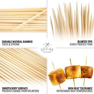 Zulay Kitchen Authentic Bamboo Marshmallow Smores Sticks - 40 Extra Long 30" Roasting Sticks - 5mm Heavy-Duty Bamboo Skewers - Thick Smore Sticks - Ideal for Grilling - Marshmallow Sticks Camping