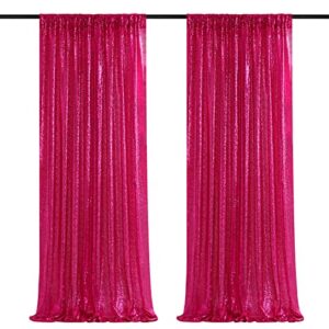 hot pink sequin backdrop 2 panels 2ftx8ft photo backdrop curtains glitter background for wedding party stage decorations