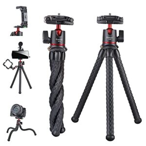 camera tripod, famall flexible tripod stand for phone with cold shoe phone mount for iphone canon nikon sony cameras