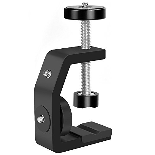 UTEBIT Universal C-Clamp with 1/4" Thread Hole Heavy Duty Aluminum Clamps 2.36 Inch for Desktop Mount Holder LCD Monitor Flash Desks Home Woodworking