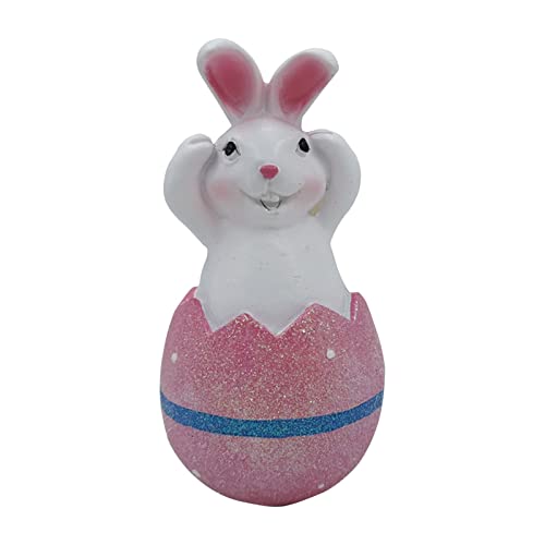 Easter Bunny Ornament Eggs Statue Ornament Garden Decoration