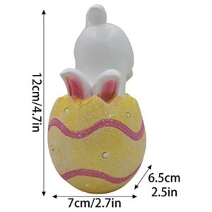 Easter Bunny Ornament Eggs Statue Ornament Garden Decoration