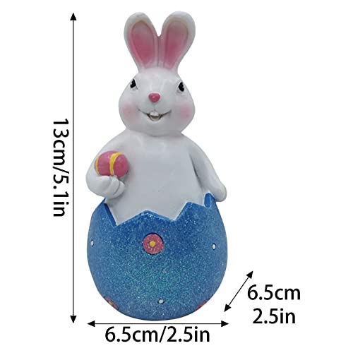 Easter Bunny Ornament Eggs Statue Ornament Garden Decoration