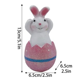 Easter Bunny Ornament Eggs Statue Ornament Garden Decoration