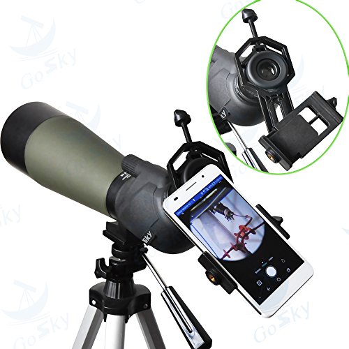 GOSKY Smartphone Adapter Mount Large Size - Compatible with Binoculars, Monoculars, Spotting Scopes, Telescope, Microscopes - Fits almost all Smartphones on the Market - Record Nature and The World