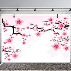 Leyiyi Romantic Cherry Blossoms Backdrop 7x5ft Photography Background Valentine's Day Decoration Soft Pink Love Theme Wedding Party Kids Girls Boys Adults Love Photo Booth Video Props