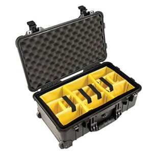 pelican 1510 case with padded dividers (black)