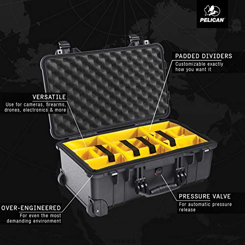 Pelican 1510 Case With Padded Dividers (Black)