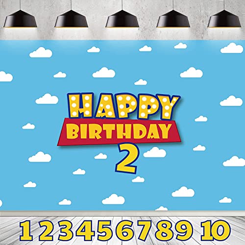 Cartoon Story Backdrop Birthday Party Supplies & 3 Pack Cartoon Story Birthday Tablecloth