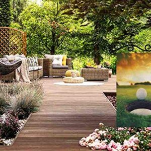 AOYEGO Golf Burlap Garden Flag Double Sided Premium Fabric Detail on the Lawn At Dusk, Golf Club Outdoor Decoration Banner for Yard Lawn 12.5" x 18"