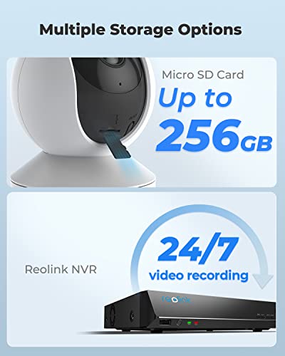 REOLINK Indoor Security Camera, E1 Pro 4MP HD Plug-in WiFi Camera for Home Security, 2.4/5 GHz Wi-Fi, Auto Tracking, Smart Person/Pet Detection, Local Storage, Ideal for Baby Monitor/Pet Camera