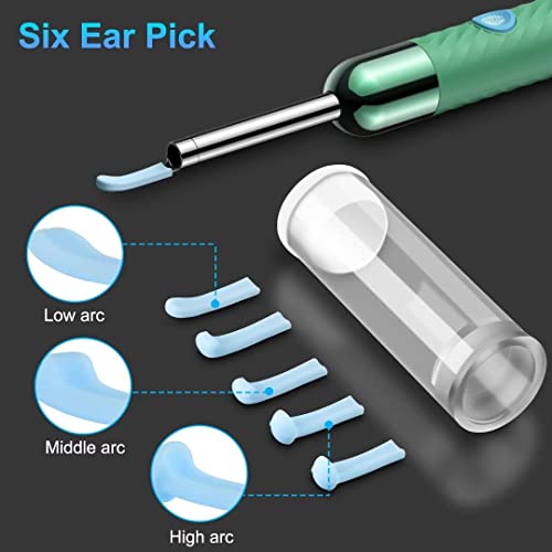 Wireless Microscope Camera,1080P Ear Camera Microscope, Ear Cleaner with Camera, Ear Wax Removal Include 8 Pcs Ear Set, Ear Cleaning Kit for iPhone, iPad, Android Phones,Green