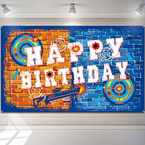 dart battle gun happy birthday backdrop birthday party supplies backdrop dart battle gun backdrop dart battle target water gun backdrop for boy’s birthday party themed party decorations