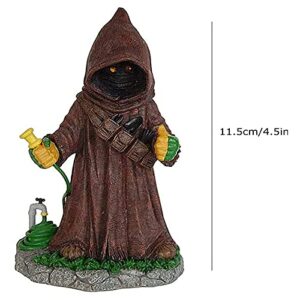 BW-King Halloween Garden Decoration Star Wars Figures Gnomes Garden Decorations, Snjiaheim Lawn Sculpture Resin Figurine, Make Your Garden Full of Mystery, Halloween Patio Decor-Bronze Yellow