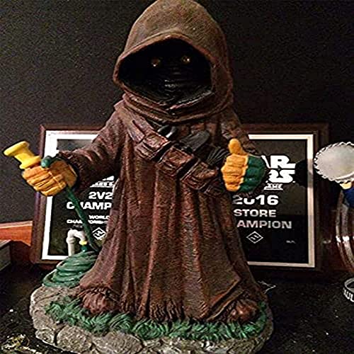 BW-King Halloween Garden Decoration Star Wars Figures Gnomes Garden Decorations, Snjiaheim Lawn Sculpture Resin Figurine, Make Your Garden Full of Mystery, Halloween Patio Decor-Bronze Yellow