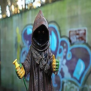 BW-King Halloween Garden Decoration Star Wars Figures Gnomes Garden Decorations, Snjiaheim Lawn Sculpture Resin Figurine, Make Your Garden Full of Mystery, Halloween Patio Decor-Bronze Yellow